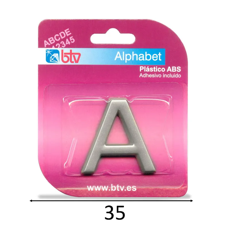 BLISTER LETRA ABS PLATA | Zonas Comunes y empresa